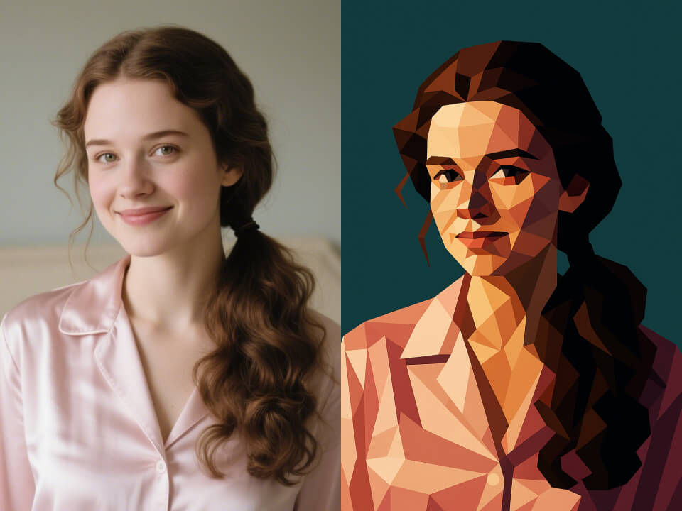 AI Geometric Face Effect: Try This Geometric Portrait Generator Free ...