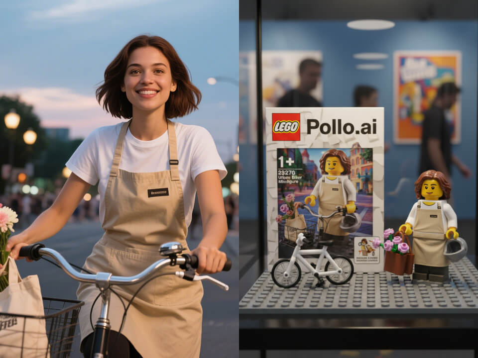 เอฟเฟกต์การแสดงมินิฟิกเกอร์ LEGO ด้วย AI: ลองเอฟเฟกต์ภาพนี้ฟรี | Pollo AI
