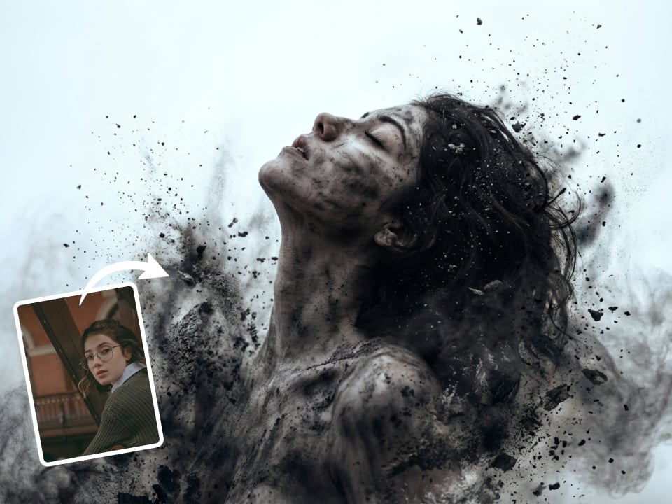 Efecto Polvo IA: Crea un retrato hecho de polvo flotante | Pollo AI