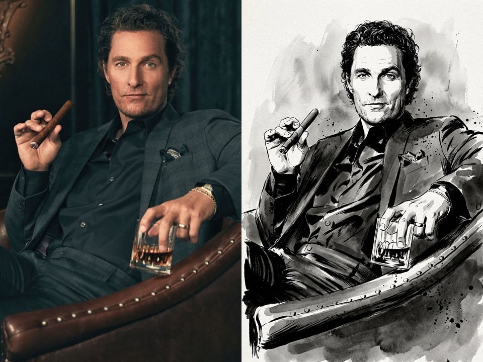 AI Black Ink: Create a Hand-Drawn Ink Portrait | Pollo AI