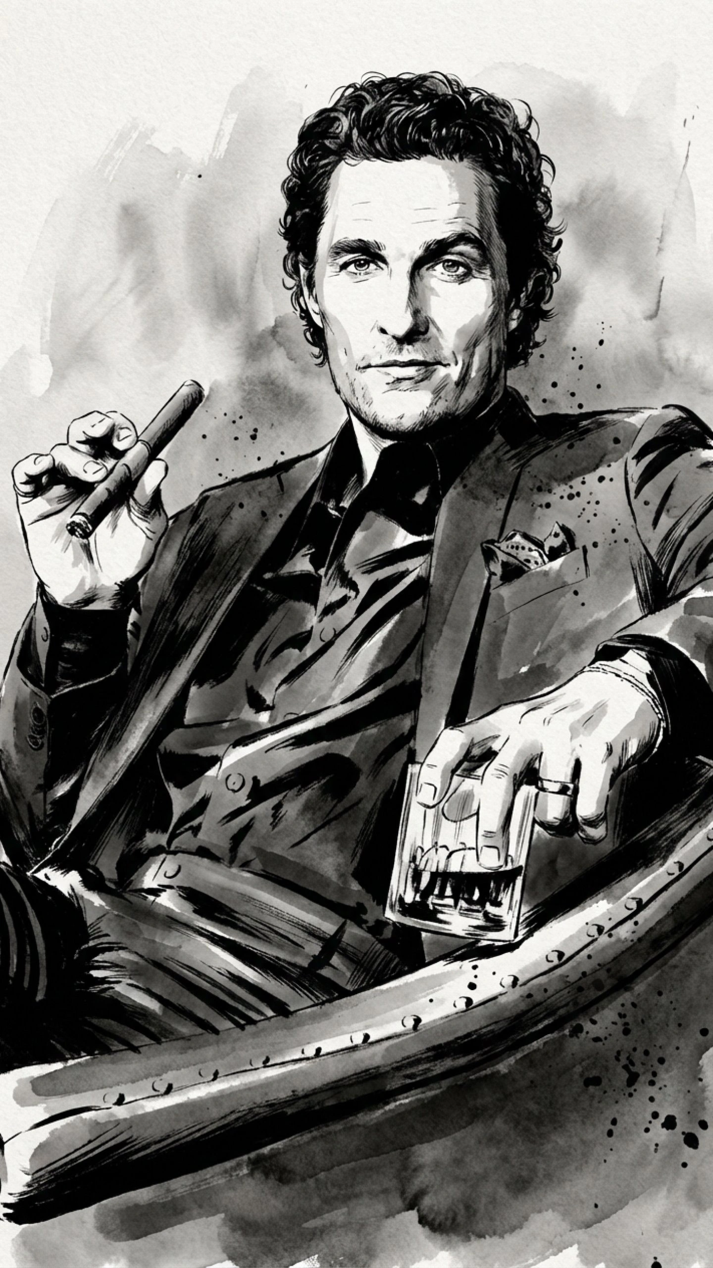 Encre Noire IA : Créez un portrait à l'encre dessiné à la main | Pollo AI