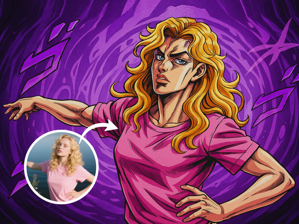 AI JoJo Filter: Turn Photos Into JoJo Art Style Free | Pollo AI